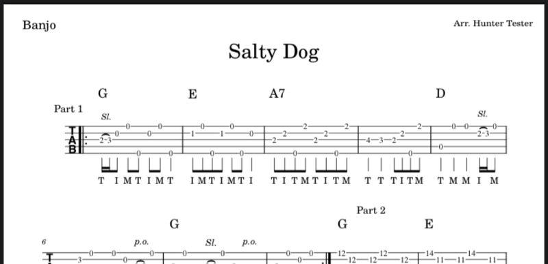Hunter Tester Music is creating banjo tabs & tutorials - Buymeacoffee
