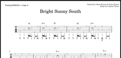 Hunter Tester Music is creating banjo tabs & tutorials