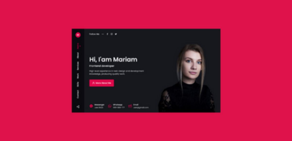 Responsive Personal Portfolio Website Mariam - Buymeacoffee