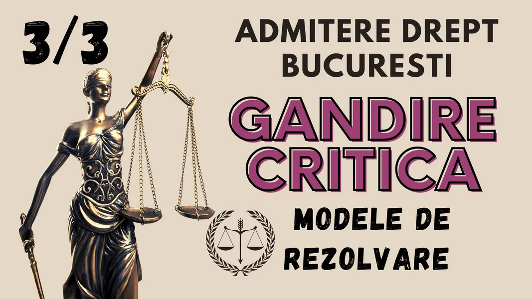 Gandire critica - rezolvare - Admitere UNIBUC — Daniel Sidor