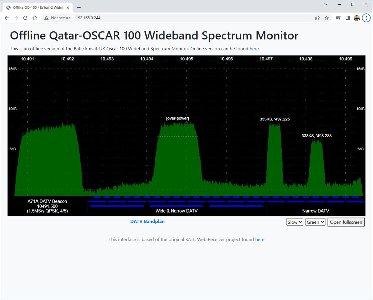 Offline QO-100 Wideband Spectrum and Dish Calibration App with Source ...