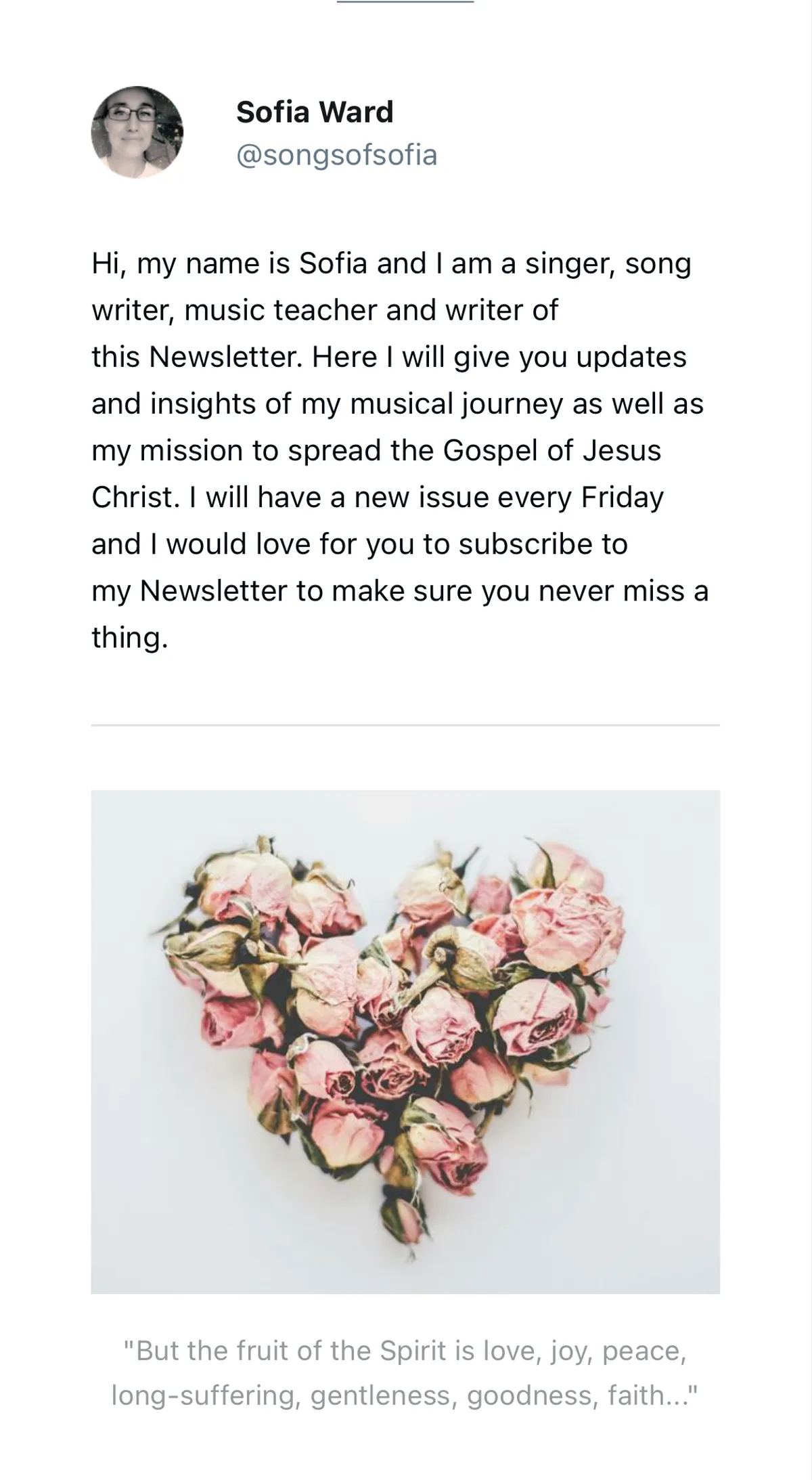My Weekly Newletter #7 — Sofia Ward