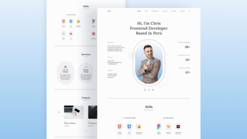 Responsive Portfolio Website Chris (Source Code) — Bedimcode