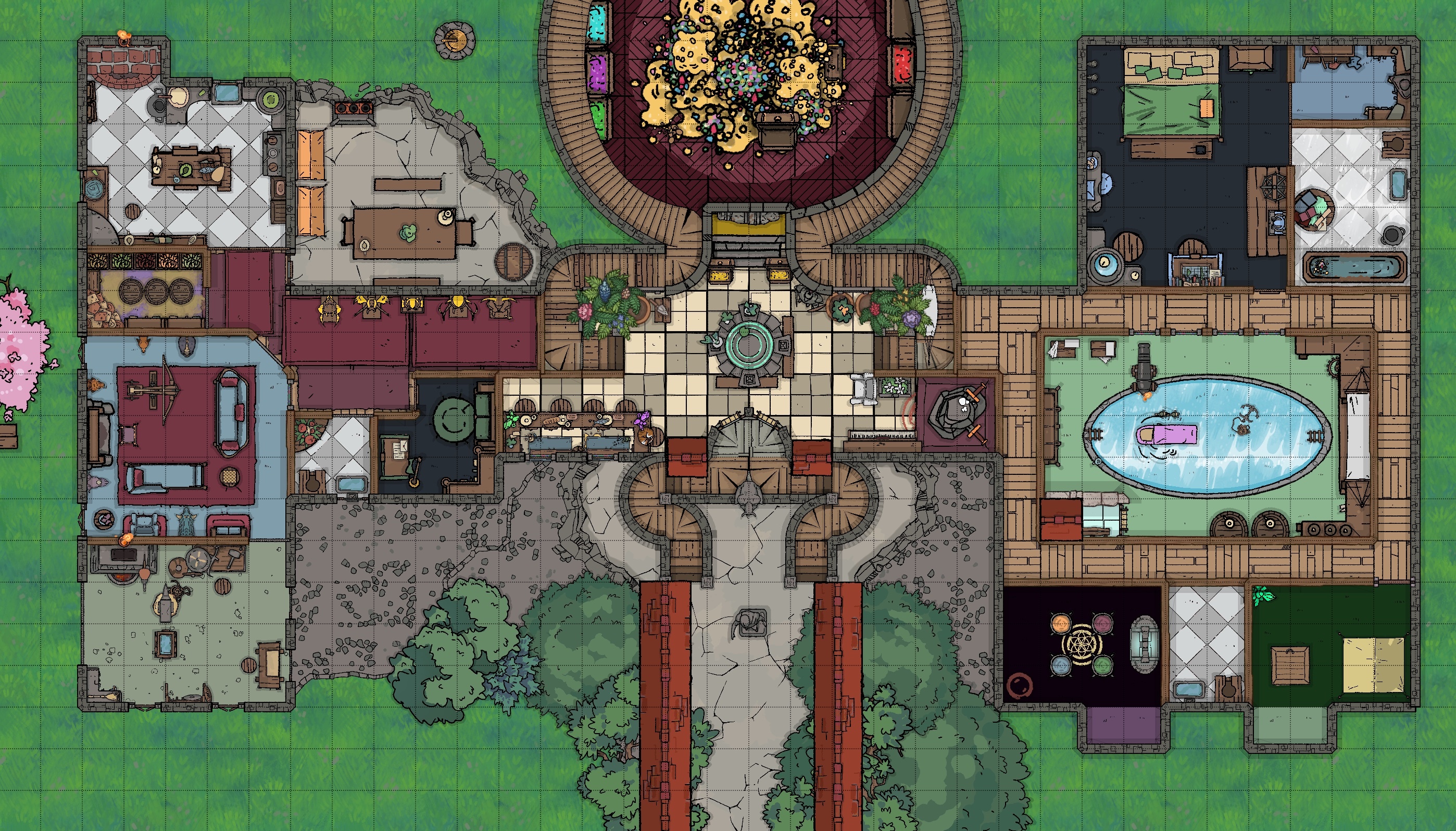 DnD Battlemap: Mansion — FoxDragonMedia