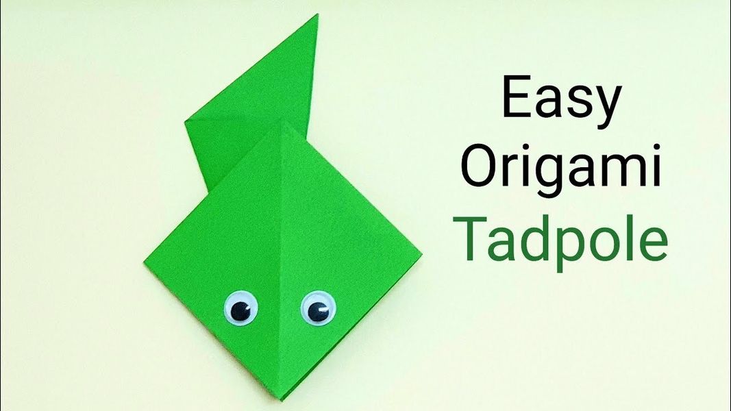 Easy Origami Tadpole in 2 minutes ,Origami for beginners, — simple Art ...
