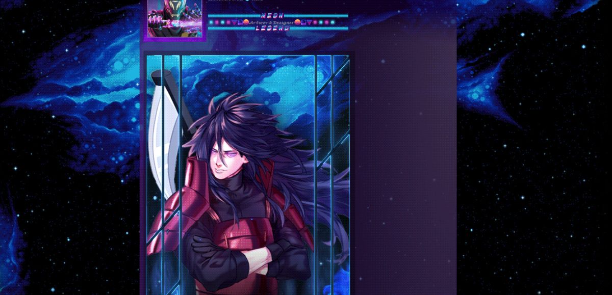 Madara Uchiha Neon Steam Artwork (Animated) - Buymeacoffee