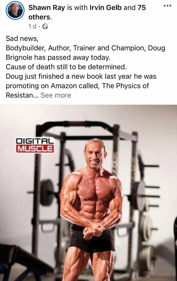 Le "bodybuilder" Doug Brignole, mort à 62 ans... il était ...