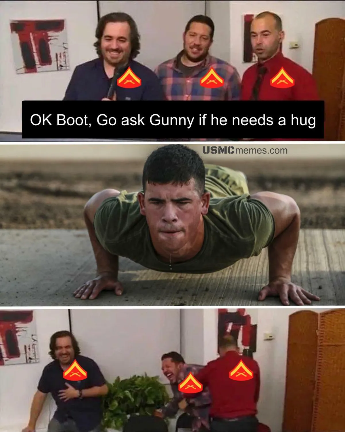 Meme 1395 - Gunny needs a Hug — USMC memes