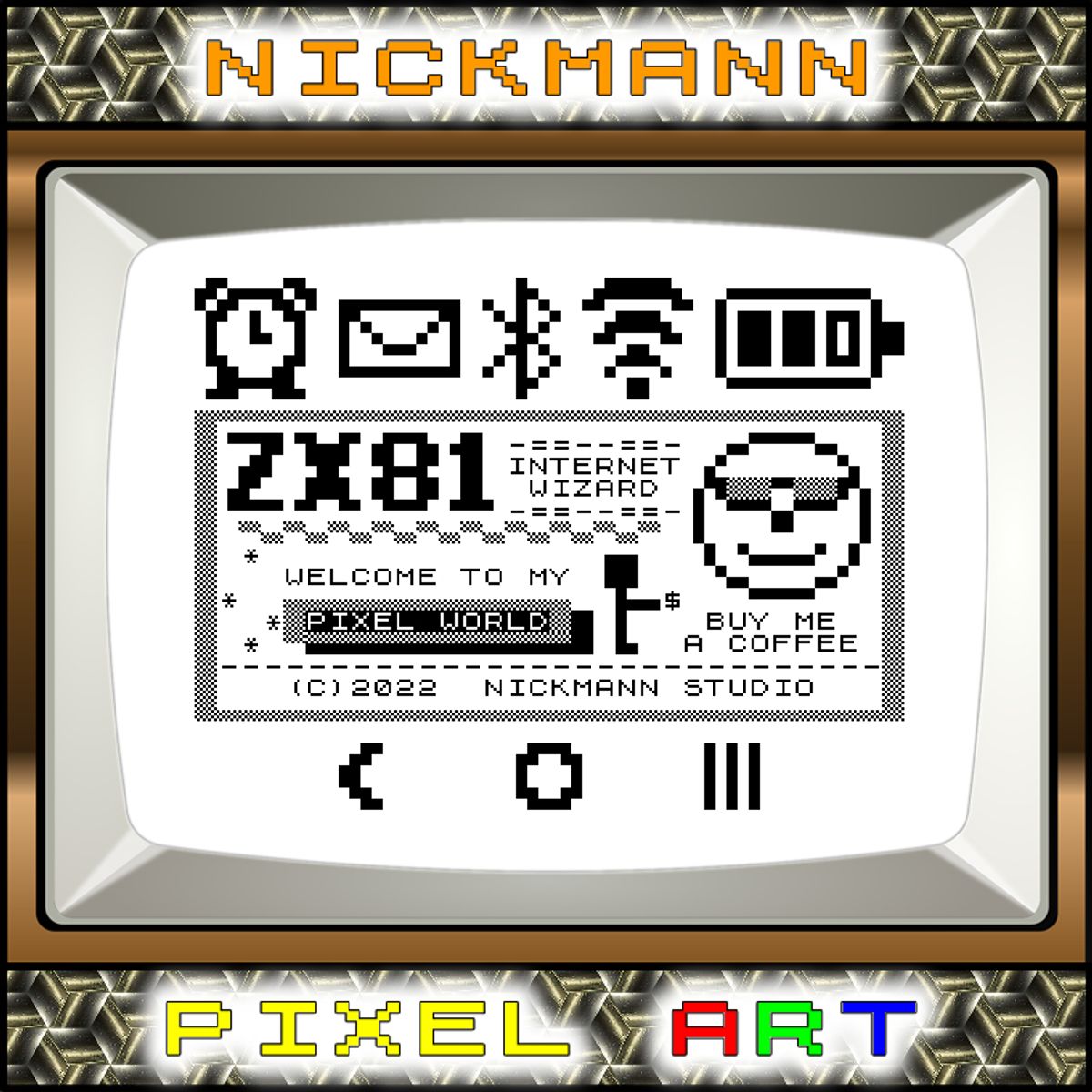 Pixel Art with SINCLAIR ZX81 Screen editor — NICKMANN Studio - Buymeacoffee