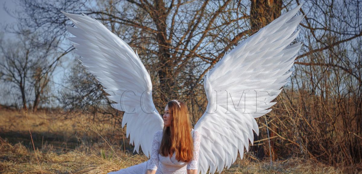 White Angel Wings Costume Large Feather Angel Wings White Feather