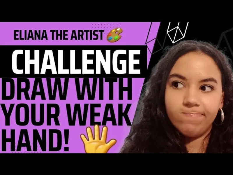 Draw With Your Weak Hand 🖐 Challenge — Eliana The Artist