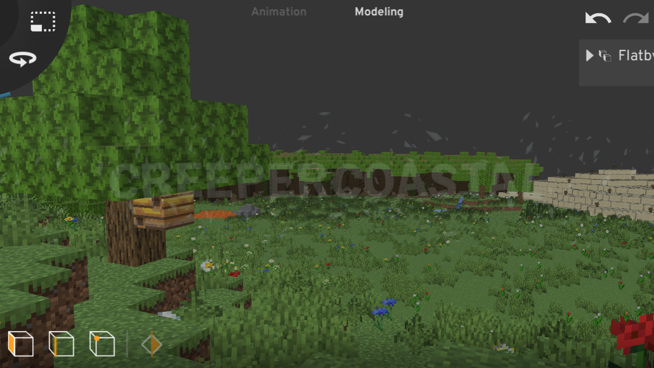 Flat Minecraft scenario for Prisma3D — CreeperCoastal - Buymeacoffee