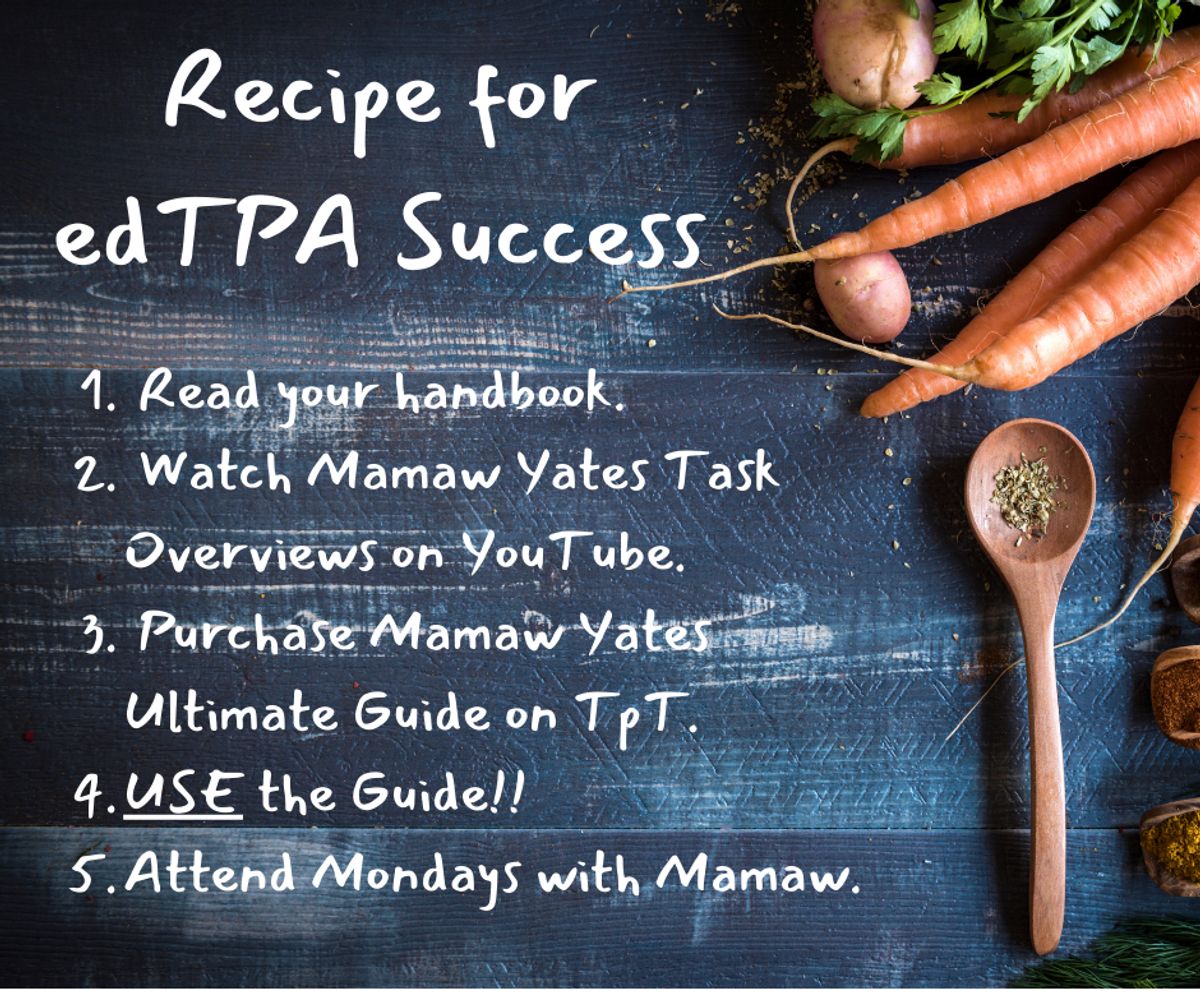 Recipe for edTPA Success — Terryl Yates - Buymeacoffee