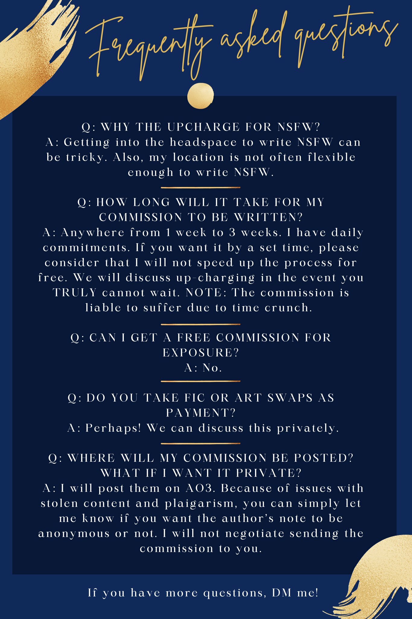 Commission Information Sheet — Bleu - Buymeacoffee