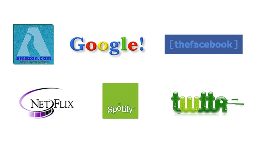 Early logos of major internet companies — Web Design Museum - Buymeacoffee