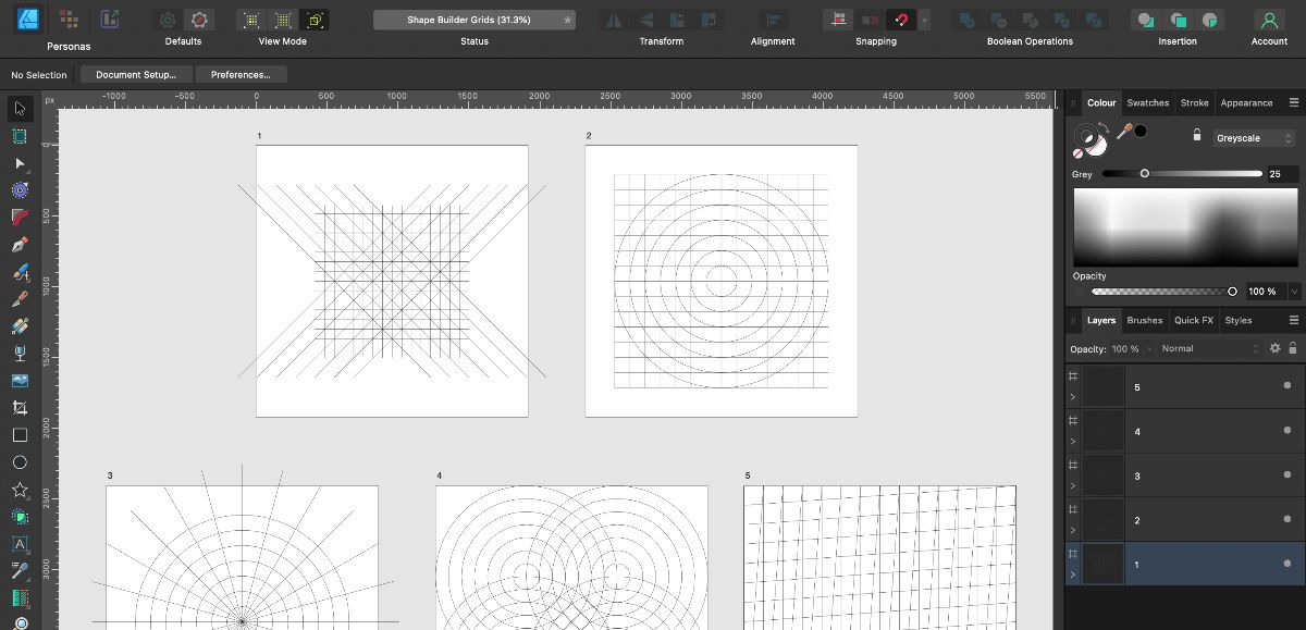 Free Shape Builder Grids for Affinity Designer V2 - Buymeacoffee