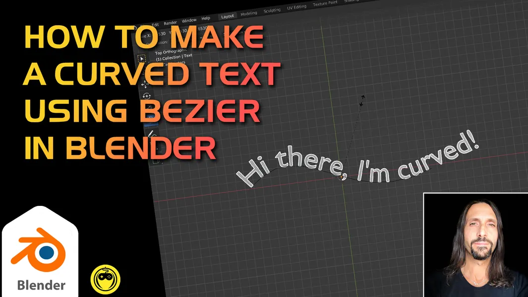 Blender tip: How to make a Curved Text using a Bezier curve — Frank Eno
