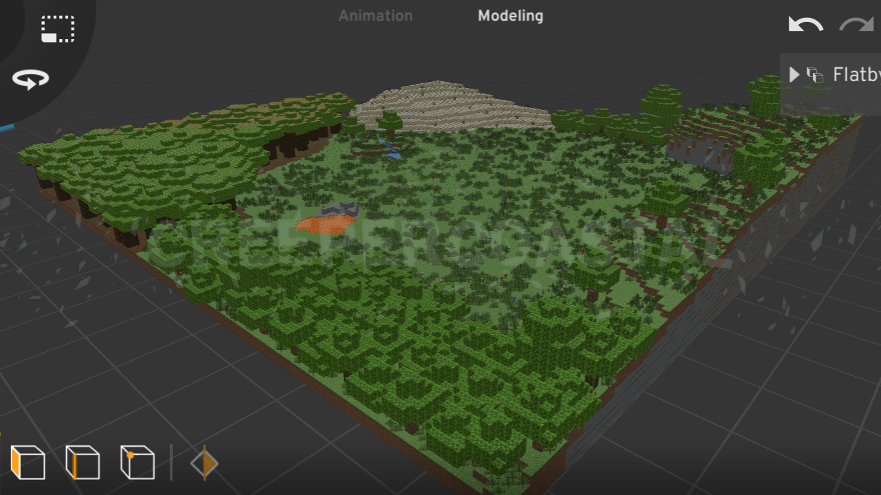 Flat Minecraft scenario for Prisma3D — CreeperCoastal - Buymeacoffee