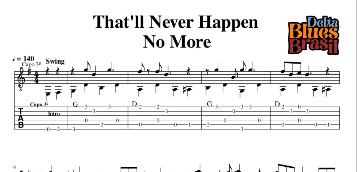 That'll Never Happen No More - TAB - Buymeacoffee