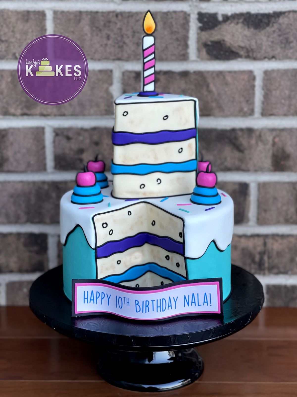 Cartoon Cake Slice Cake! — Karolyn's Kake Academy - Buymeacoffee