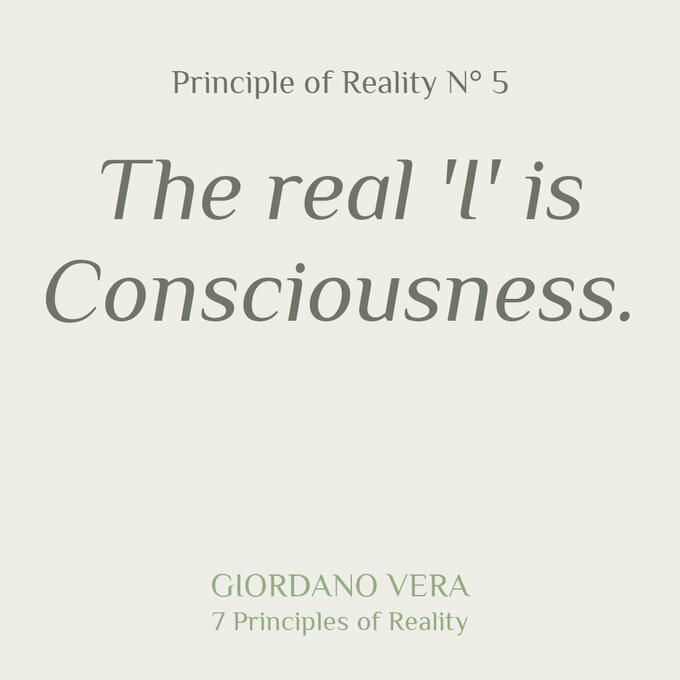 Principle 4. Illusion is reduced to Consciousness — Giordano Vera