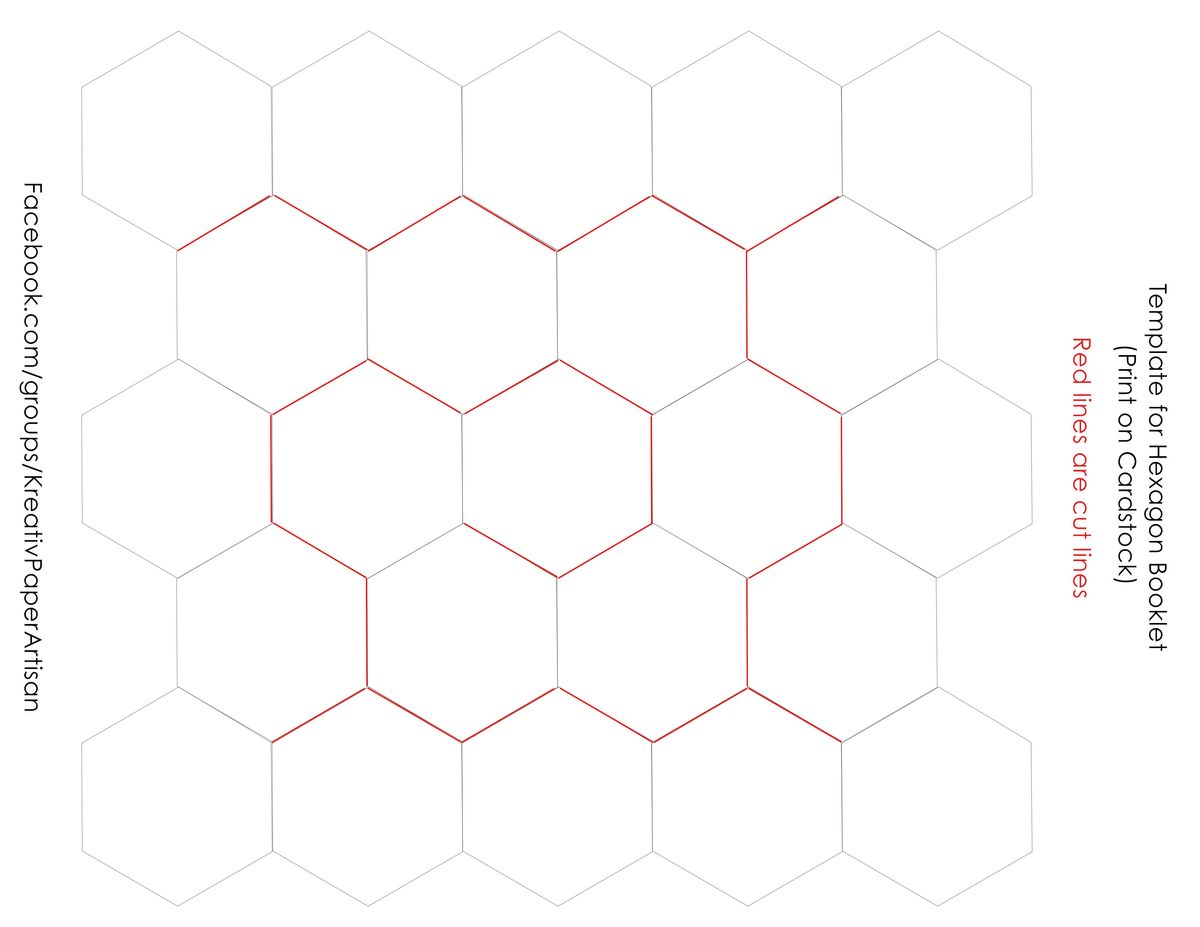 Free Template for Hexagon Booklet Tutorial — Karin with Kreativ Paper ...