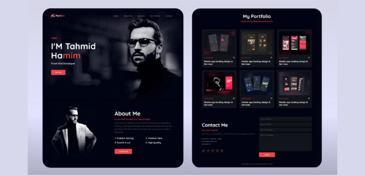 Complete Personal Portfolio Website Using HTML CSS & JS | Tahmid Hamim - Buymeacoffee