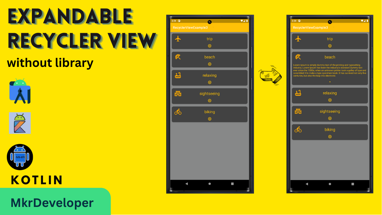 Expandable RecyclerView — Mohsen mashkour - Buymeacoffee