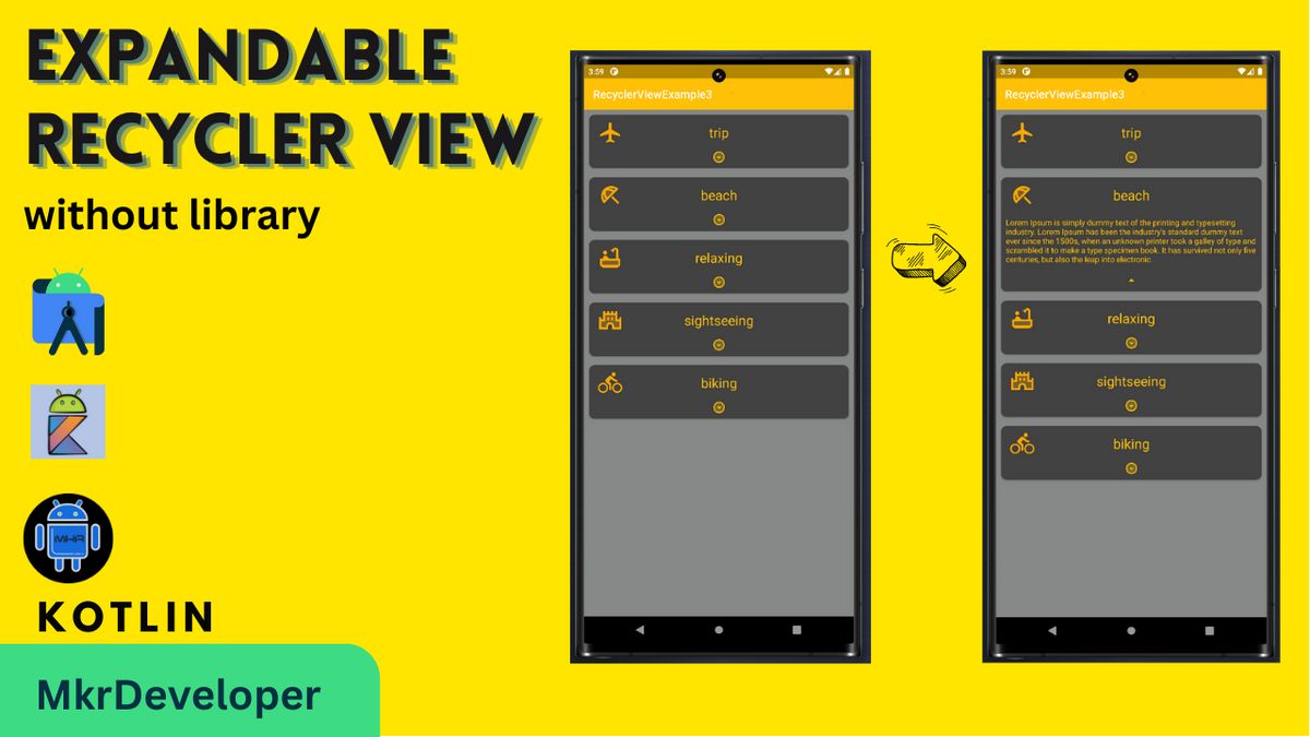 Expandable RecyclerView — Mohsen mashkour - Buymeacoffee