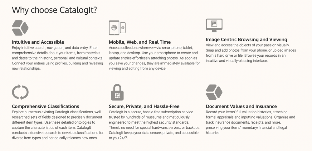 Catalogit (collection management system) — Julie Montagu, American ...