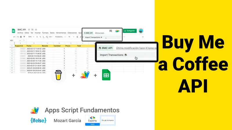 Mozart García is creating tutoriales sobre Apps Script y Google Workspace - Buymeacoffee
