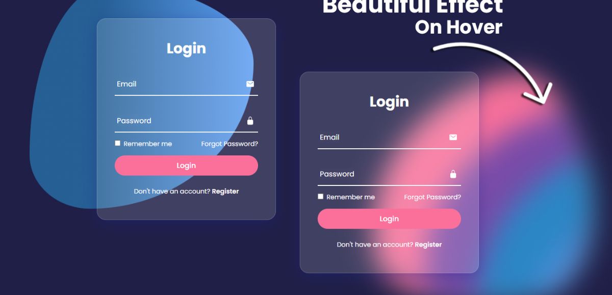 Animated Login Form using HTML and CSS Only | Transparent Login Page ...