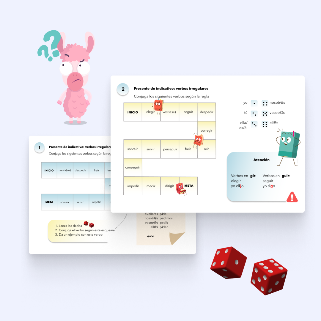 Los adjetivos de nacionalidad; Presente de indicativo: verbos ...