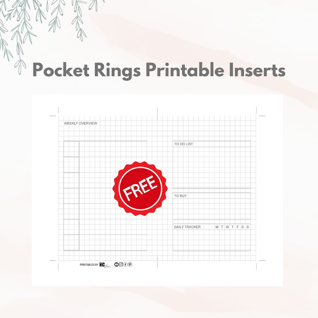 Pocket Rings Printable Inserts — RC - Buymeacoffee