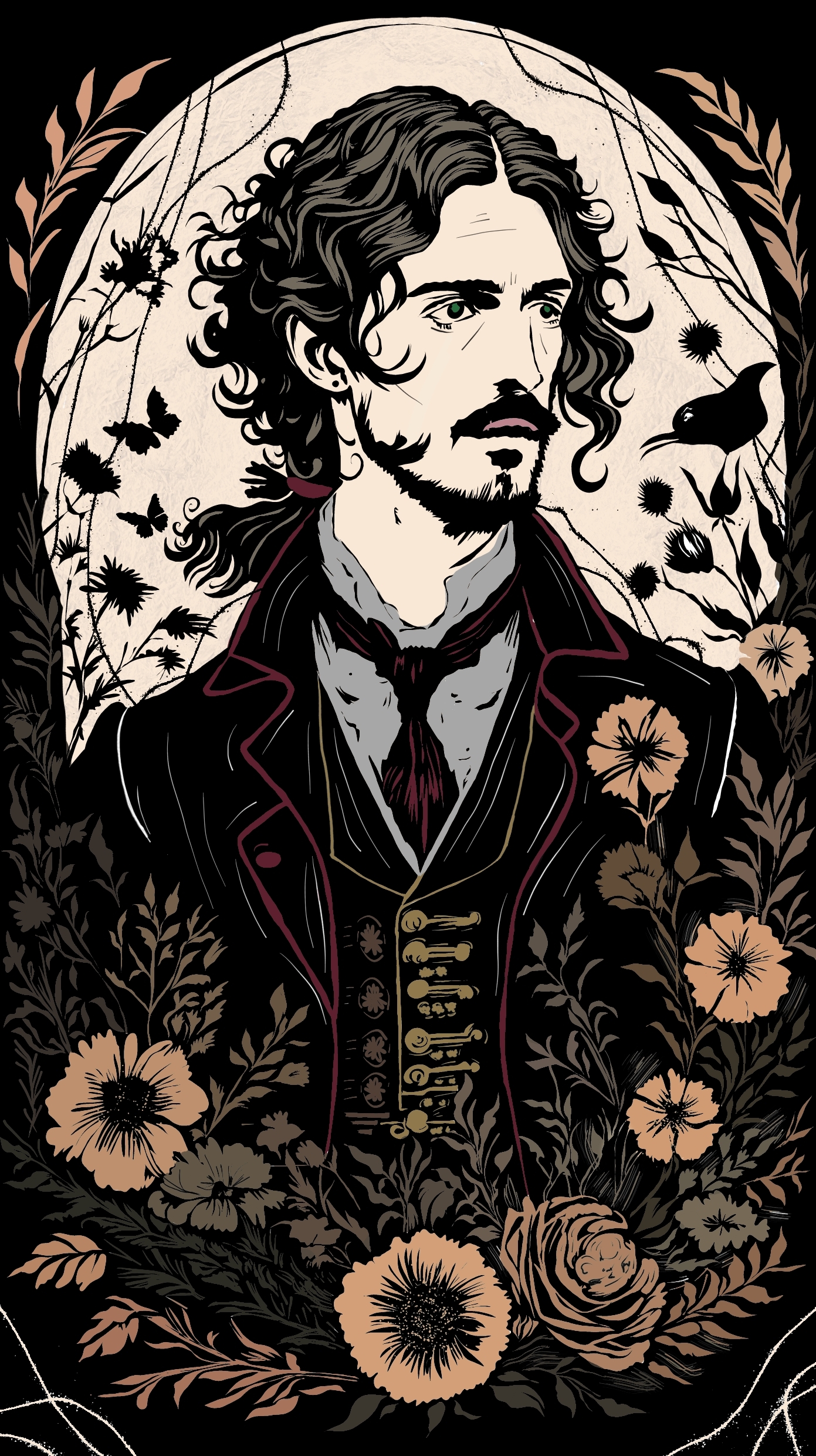 How I illustrate | Creating this Hozier drawing. — Gloomy Nomad