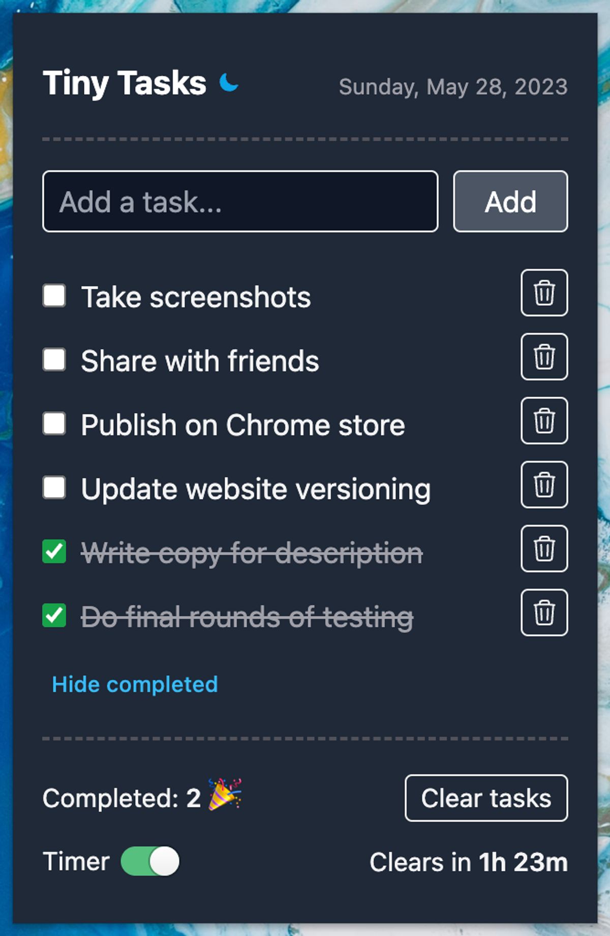 Tiny Tasks v1.2.0 — Tiny Tasks - Buymeacoffee