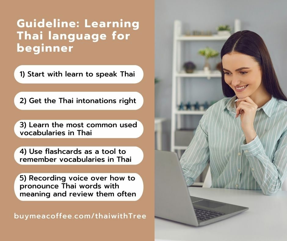 Guideline: Learning Thai language for beginner — Treesukondh Thaleikis - Buymeacoffee