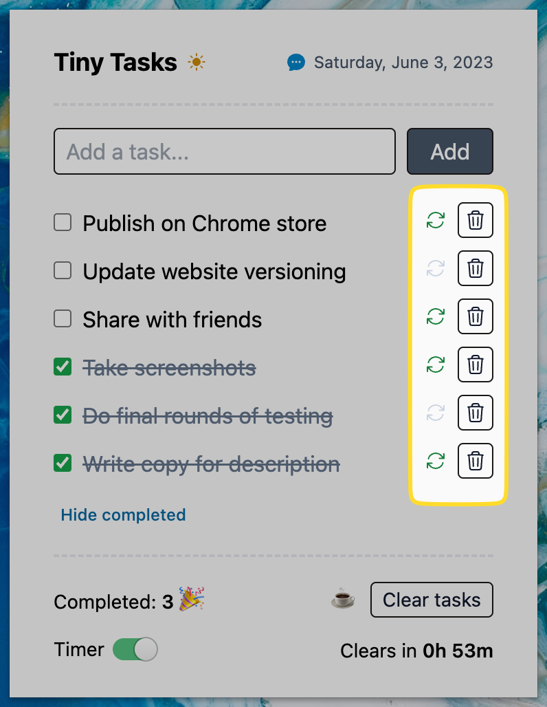 Tiny Tasks v1.5.0 — Tiny Tasks - Buymeacoffee