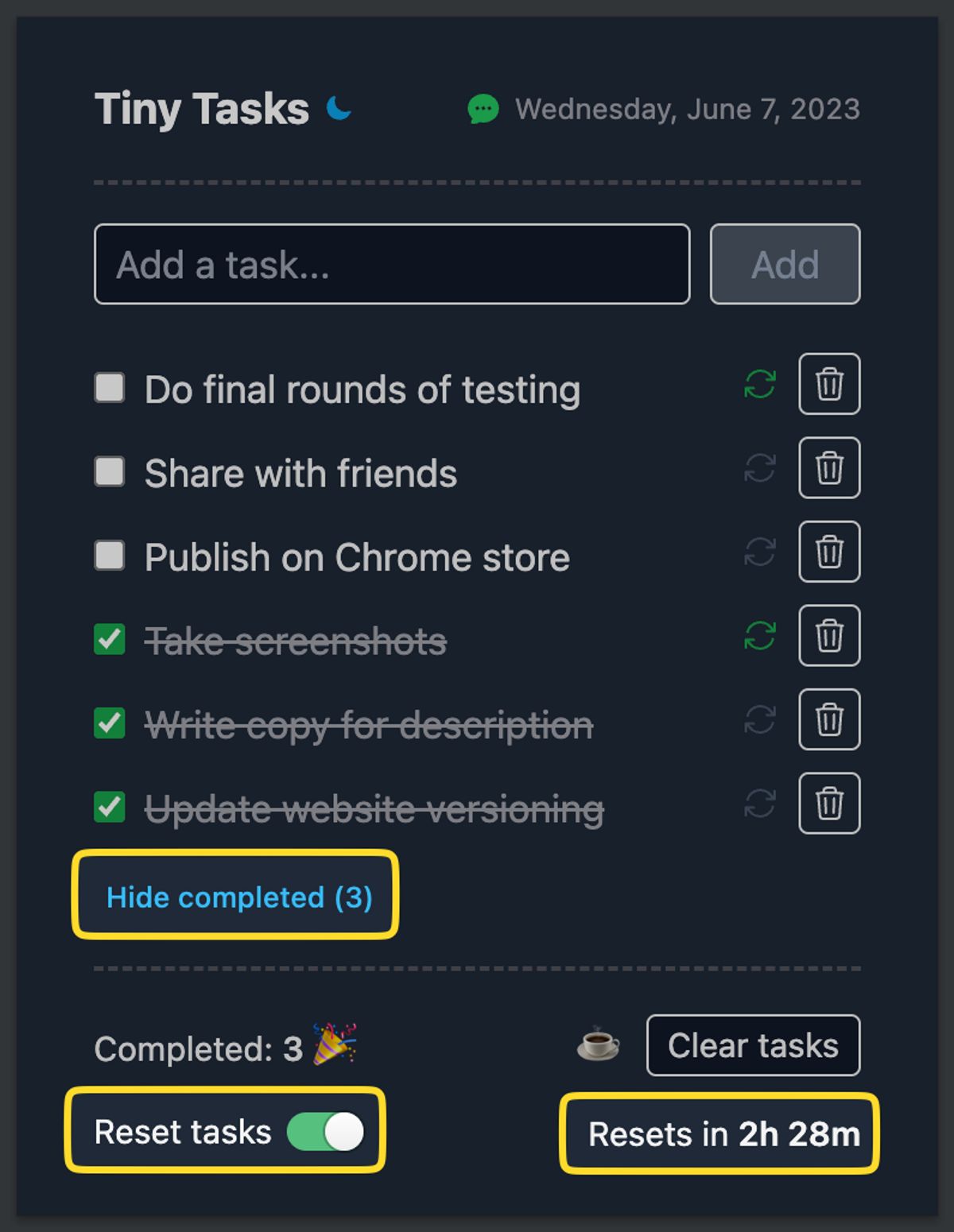 Tiny Tasks v1.6.0 — Tiny Tasks - Buymeacoffee