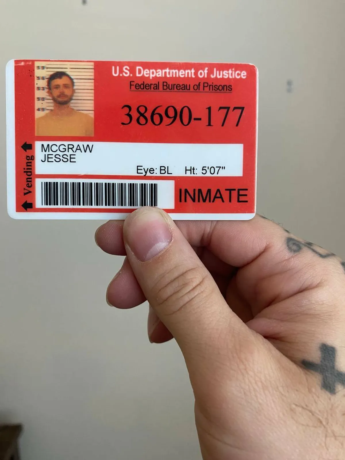 Auction: GhostExodus Federal BOP Inmate ID Card — GhostExodus