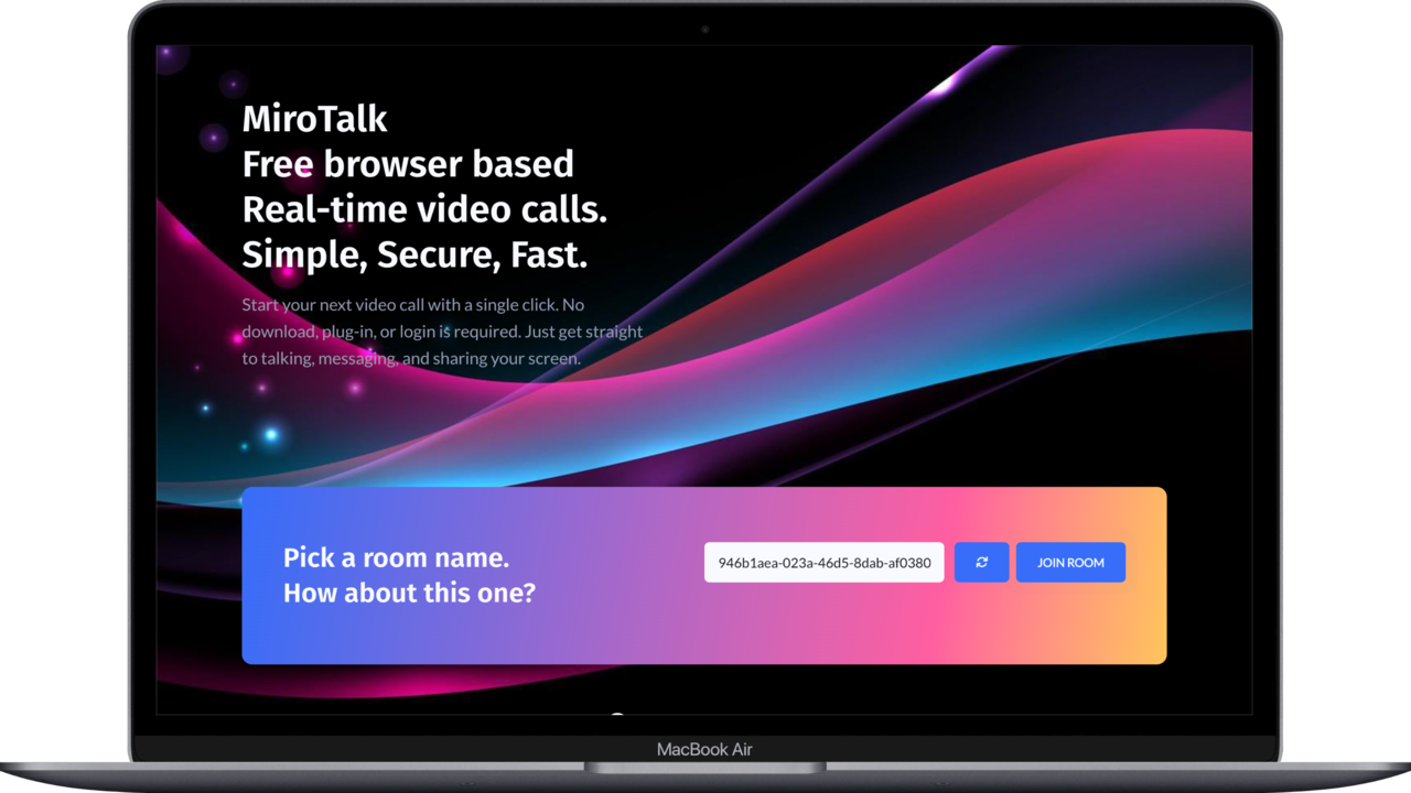 MiroTalk C2C - Cam to Cam video calls — Miroslav Pejic