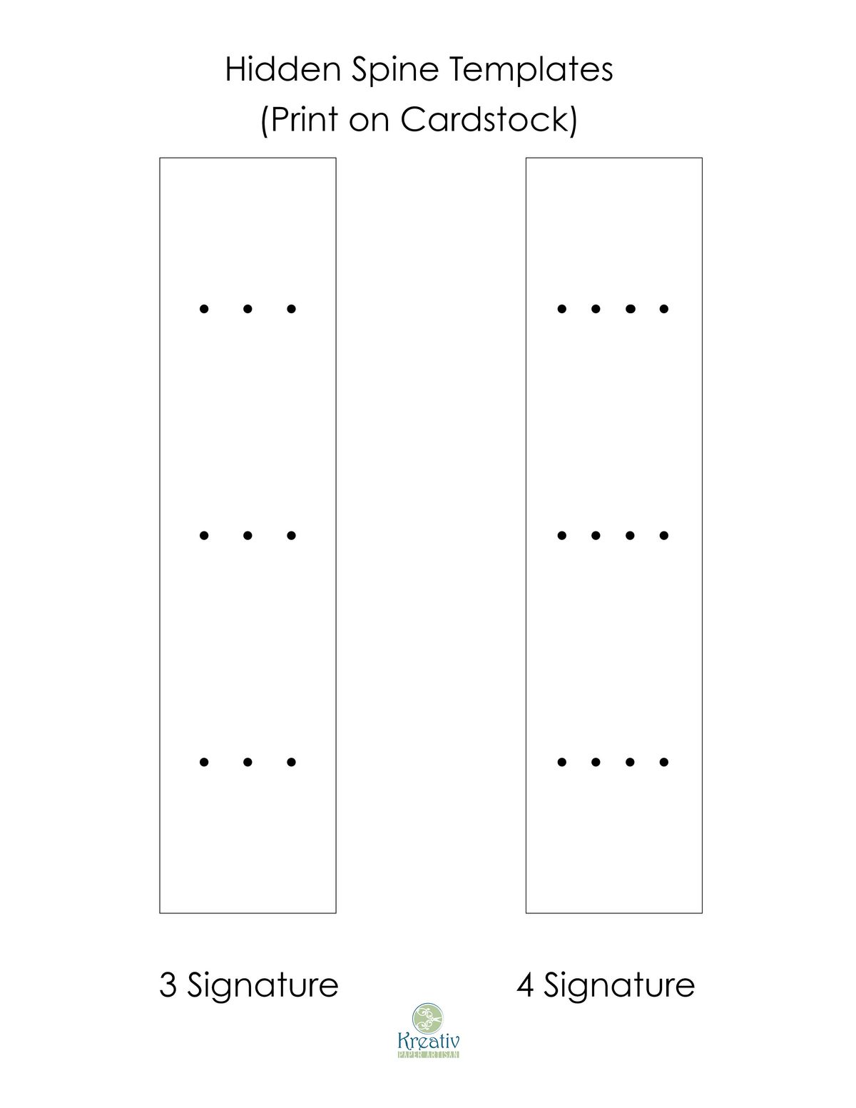 FREE Templates for 2 inch Spine — Karin with Kreativ Paper Artisan ...