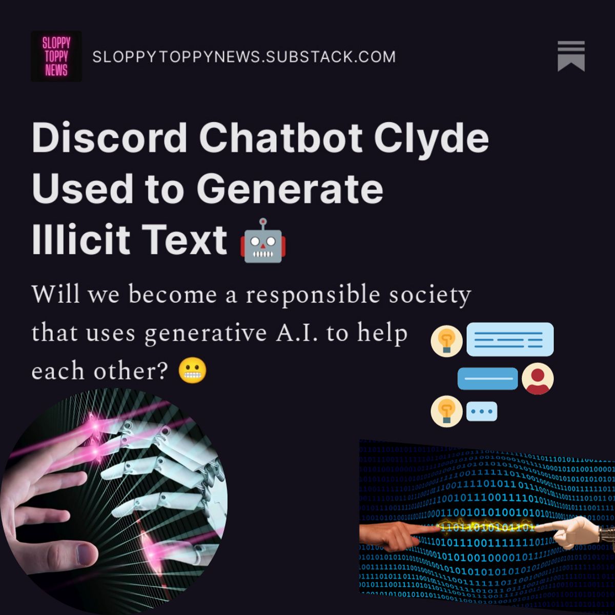 Discord Chatbot Generates Illicit Text — Sloppy Toppy News - Buymeacoffee