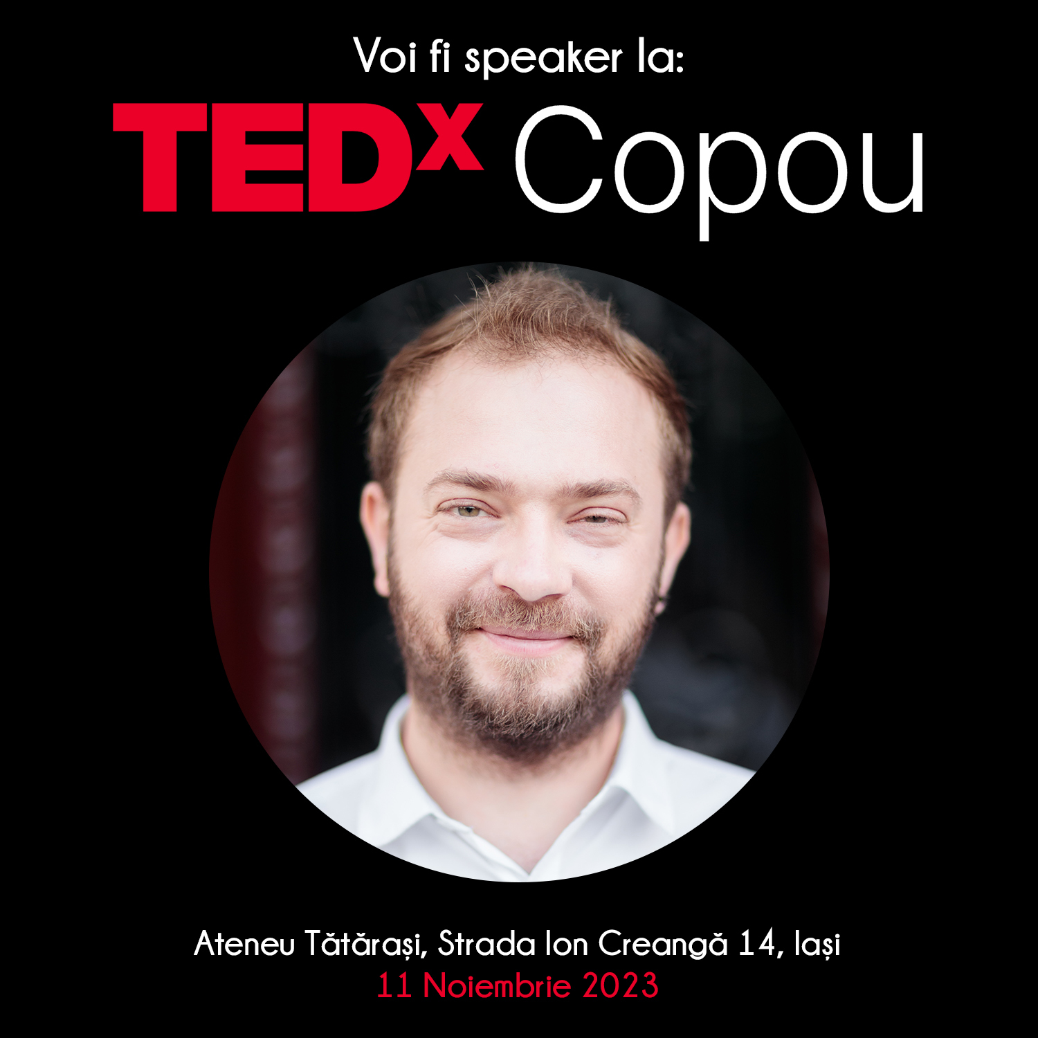 Speaker la TedX Copou (ediția ieșeană) — Adrian Serghie - Buymeacoffee