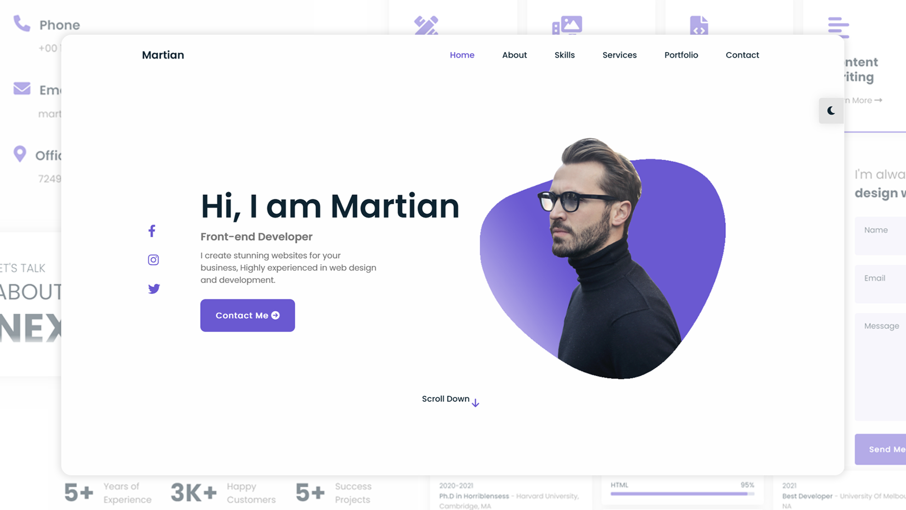 Complete Responsive Personal Portfolio Website Using Html Css And Javascript — Coding Snow