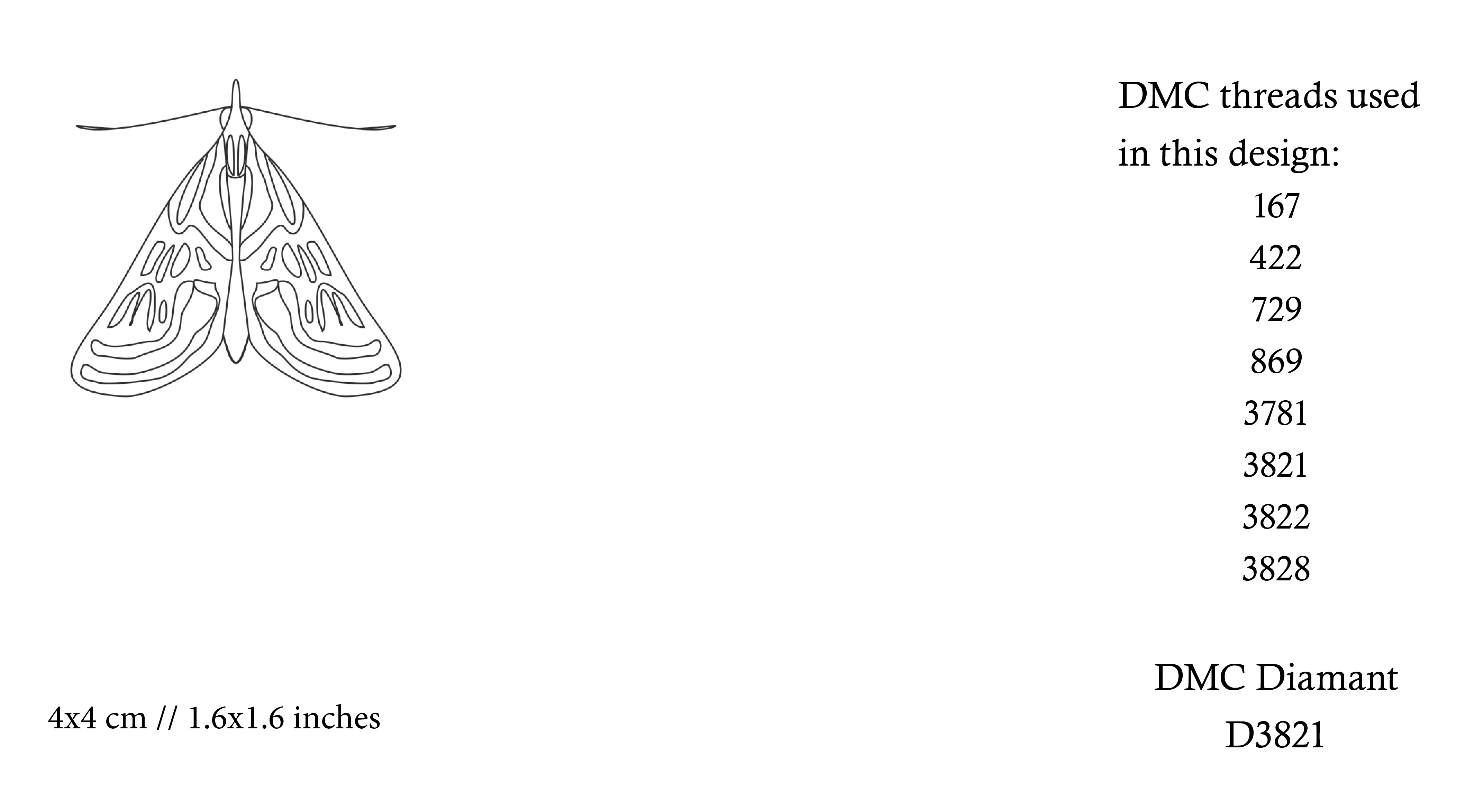 Magdalena Moth Embroidery Pattern — Vesna Krasna - Buymeacoffee