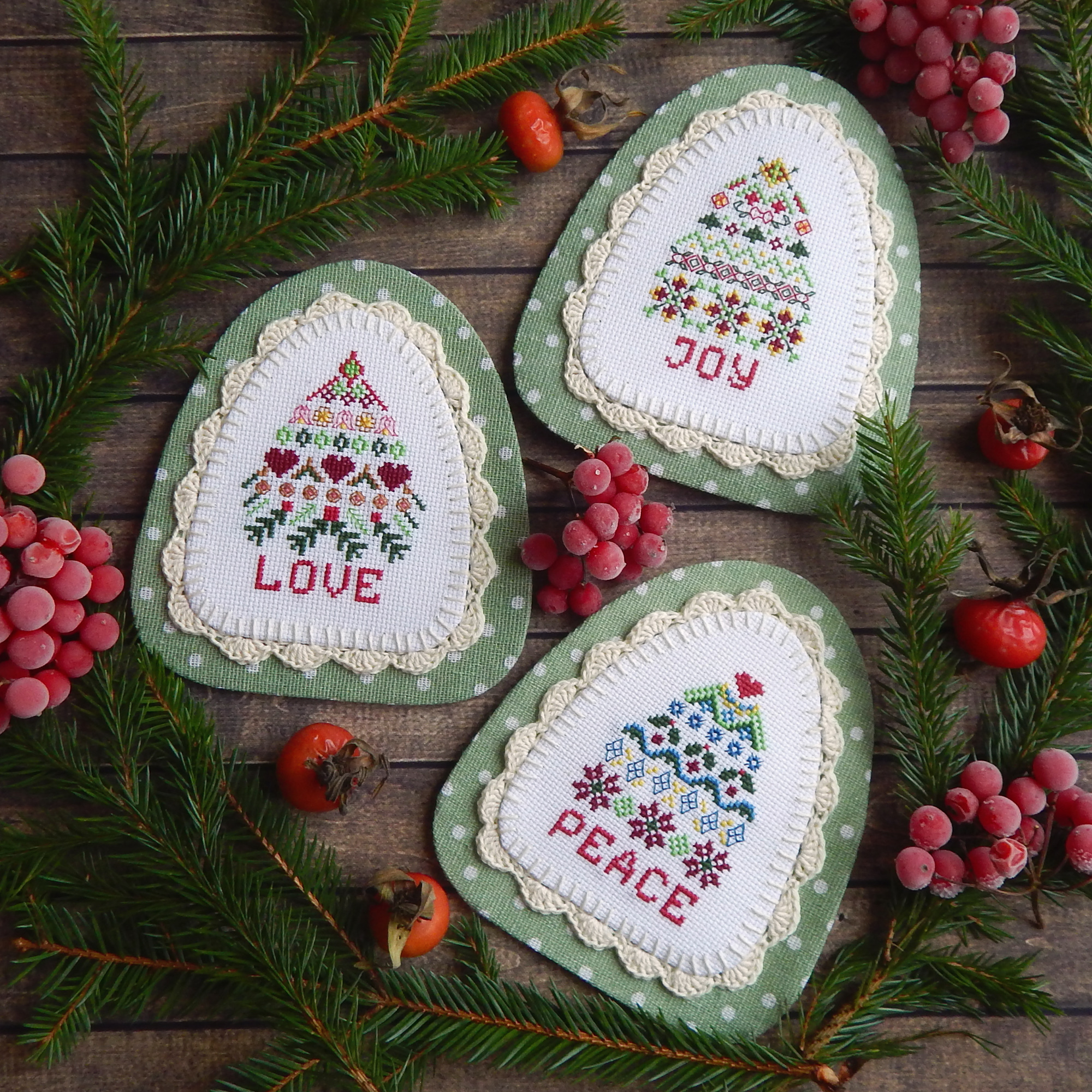 NEW RELEASE! Set of three Christmas patterns — StitchOnGoodLuck ...