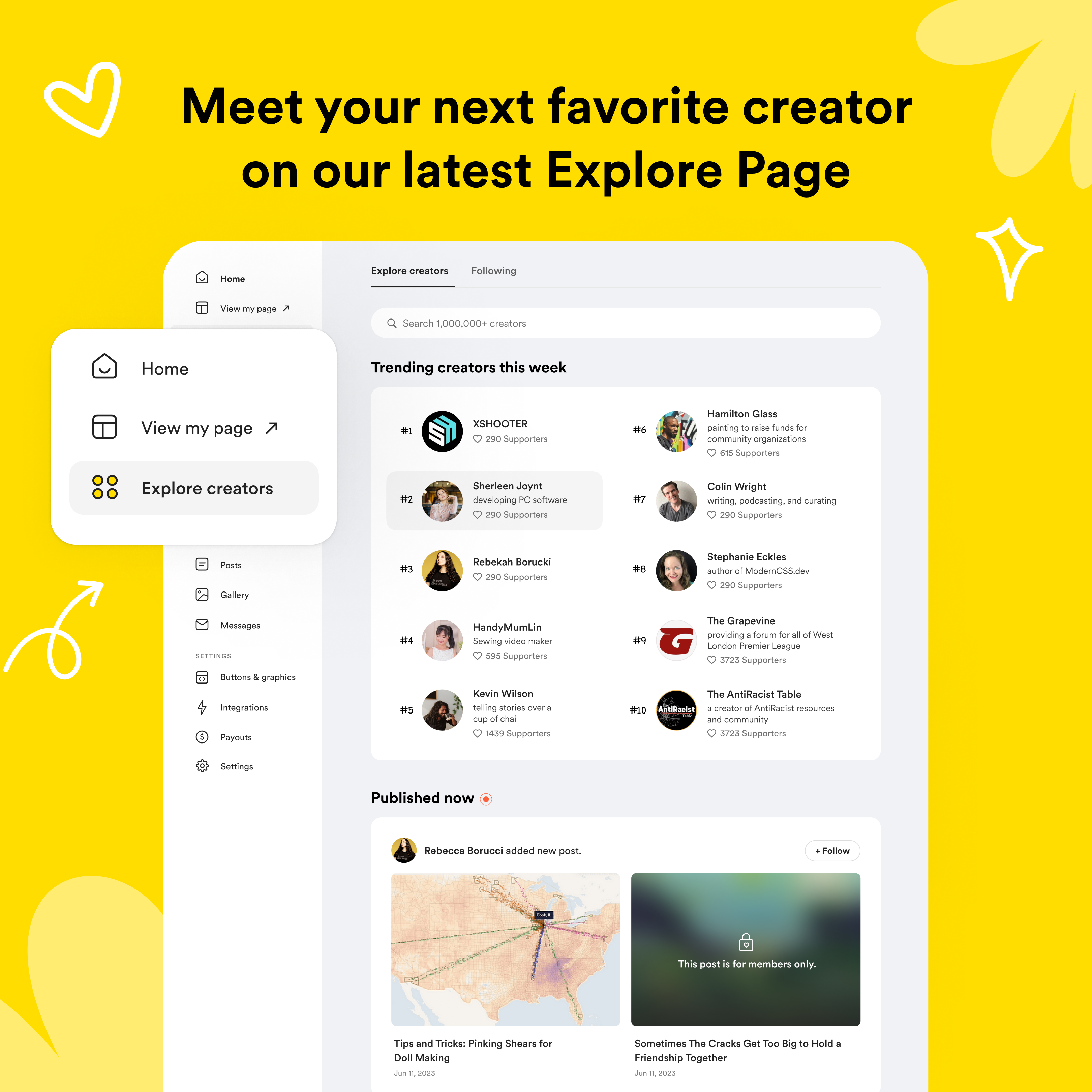 Discover more with ‘explore creators’ — Buy Me a Coffee - Buymeacoffee
