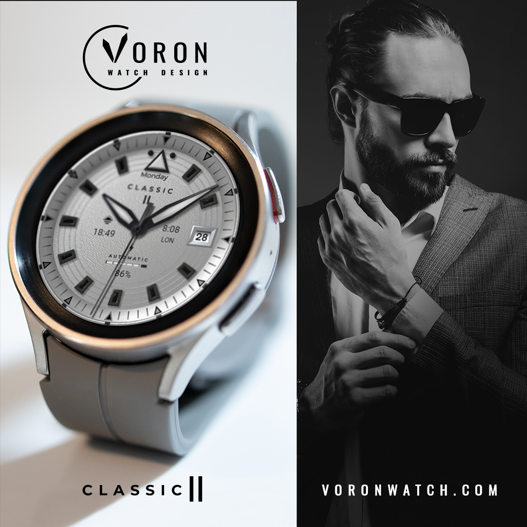 ⌚️ “CLASSIC II” REALISTIC ANALOG WATCH FACE — Voron Watch Design ...
