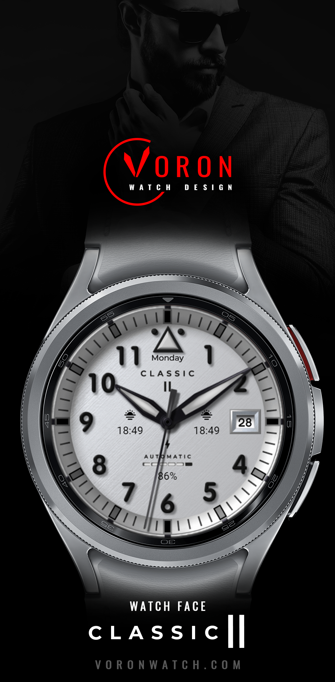 ⌚️ “CLASSIC II” REALISTIC ANALOG WATCH FACE — Voron Watch Design ...